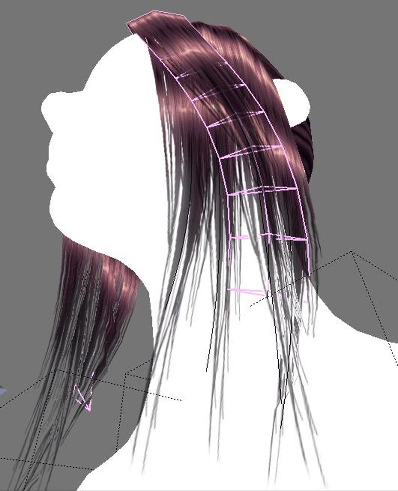 84 Color Hair Card Textures - Sims 4, IMVU, Second Life, Roblox, Game ...