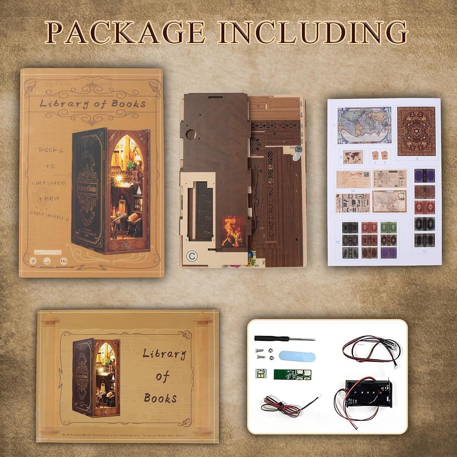 Ready Made for You, Book Nook Library Kit, Book Nook Gift, Book Lover ...