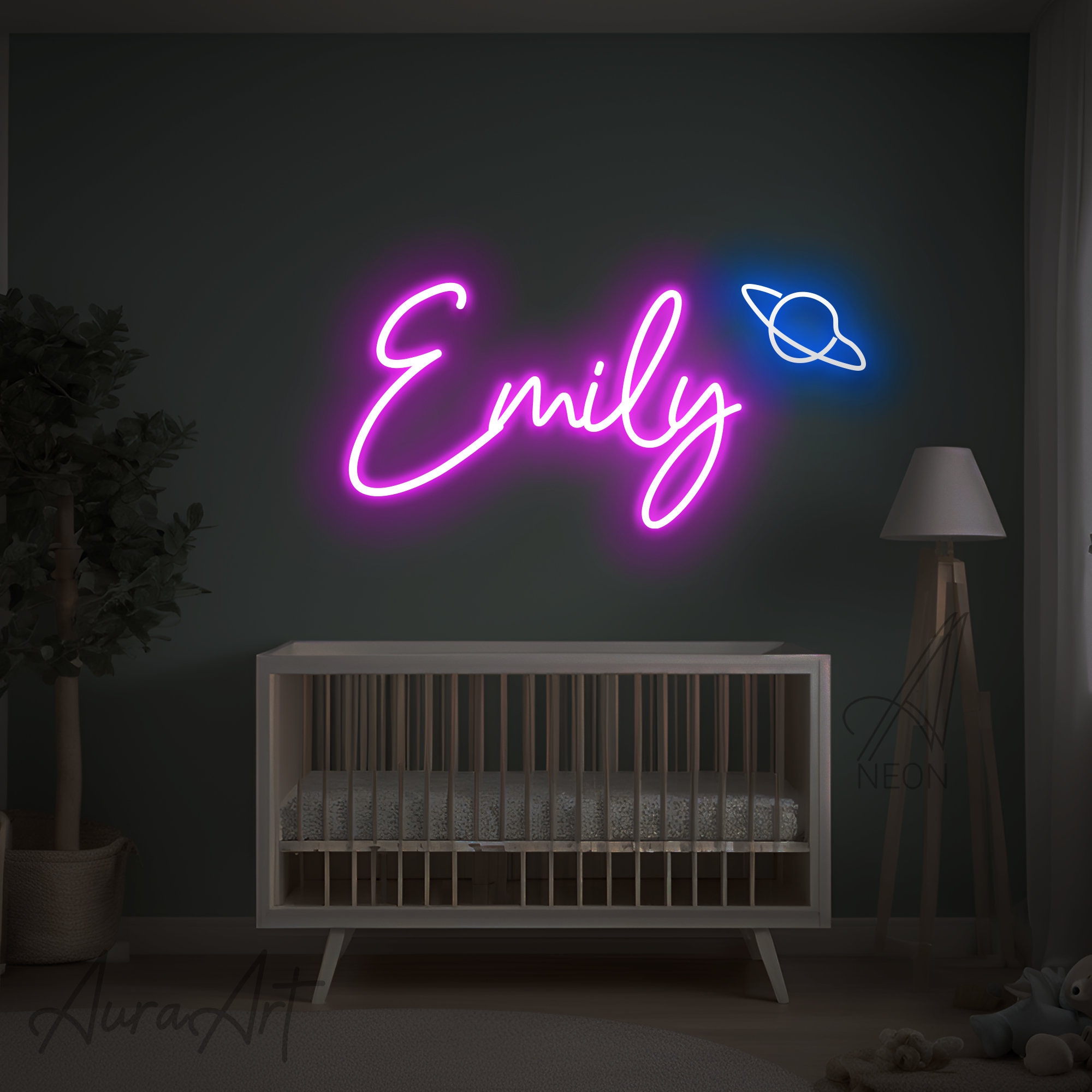 Personalized Name Sign Custom Gift for Kid, Neon Name Sign Wall Decor ...
