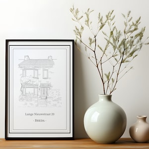 Personalized Hand Drawn House Portrait - Digitally Delivered - Perfect ...