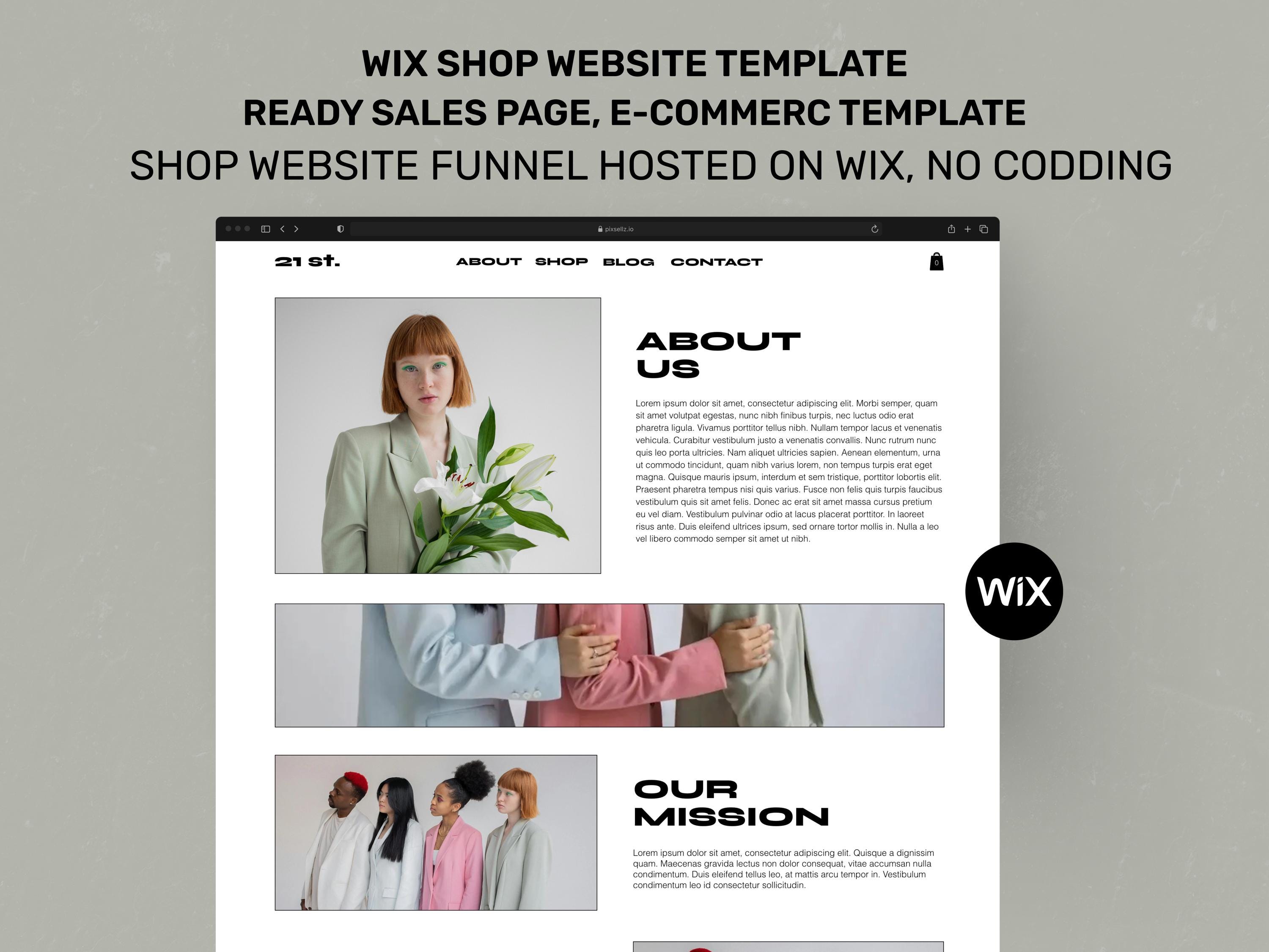 E-commerce Website, Wix Website Template, Sales Page for Business ...
