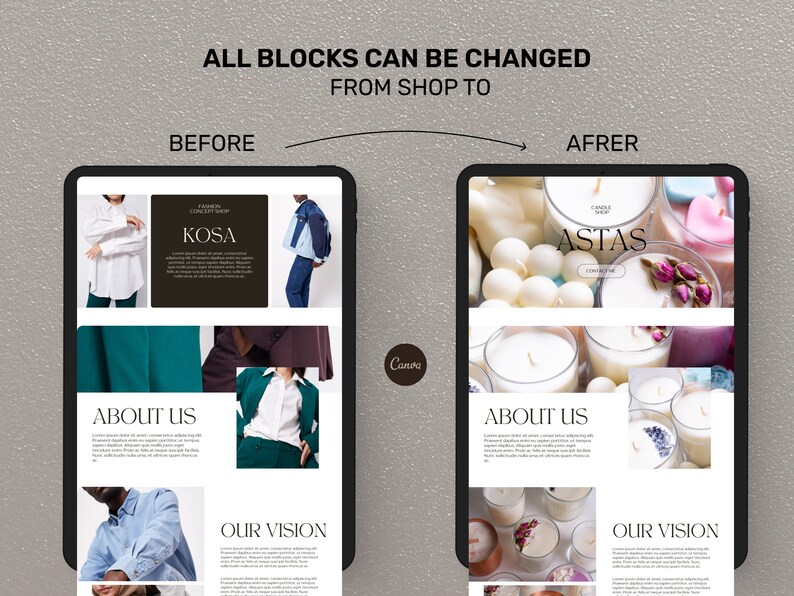 Product Based Canva Template, Canva Website Template, Canva Sales Page ...