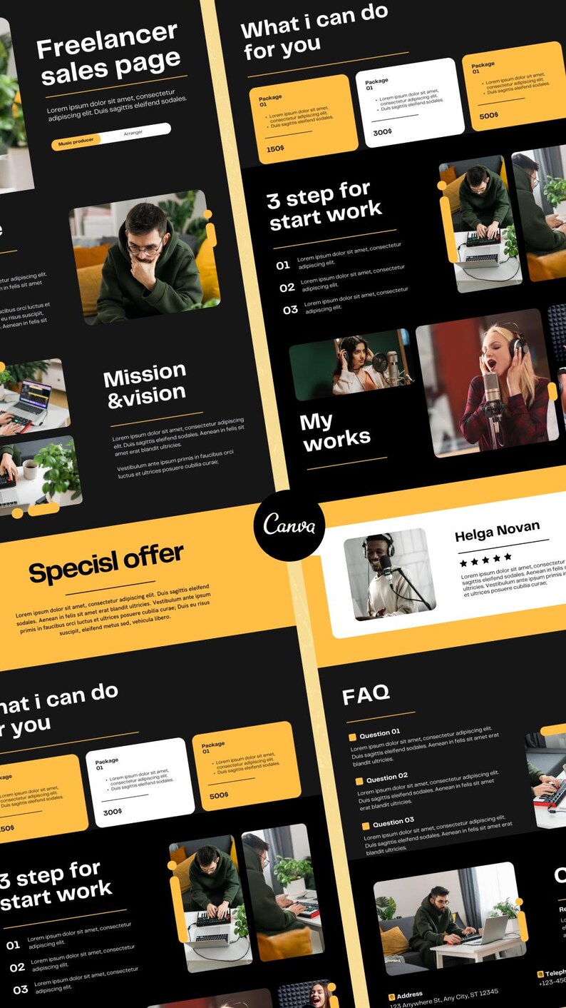Website Templates, Canva Website, Sales Page Website, Web Design ...