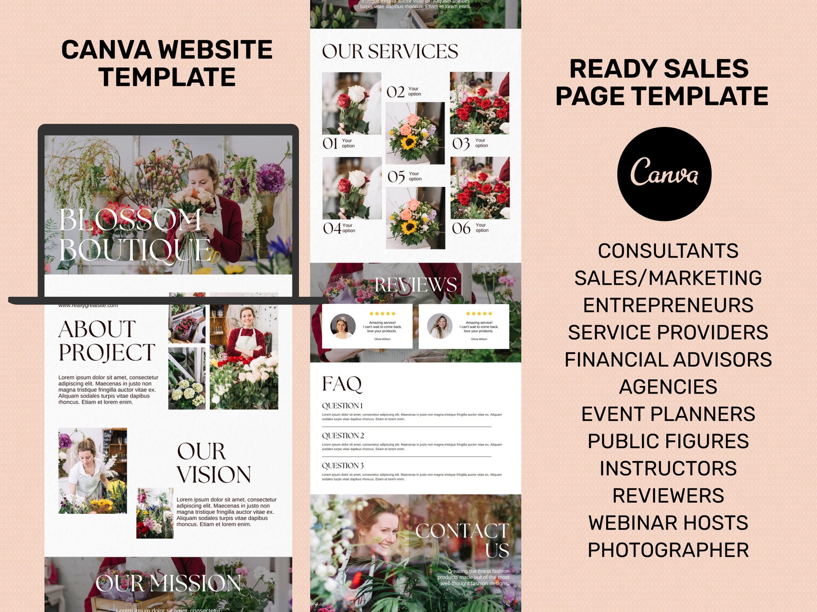 Canva Landing Page, Ready Design Website Templates, Ready-made Websites ...
