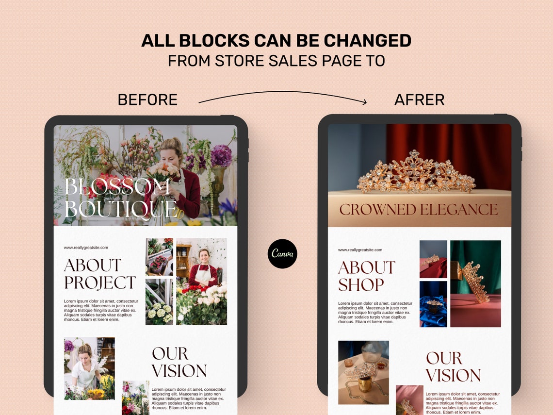 Canva Landing Page, Ready Design Website Templates, Ready-made Websites ...
