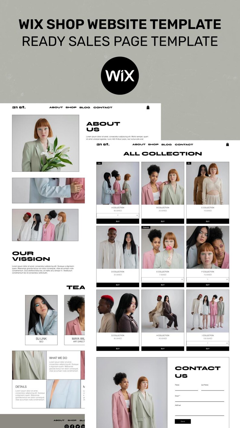 E-commerce Website, Wix Website Template, Sales Page for Business ...