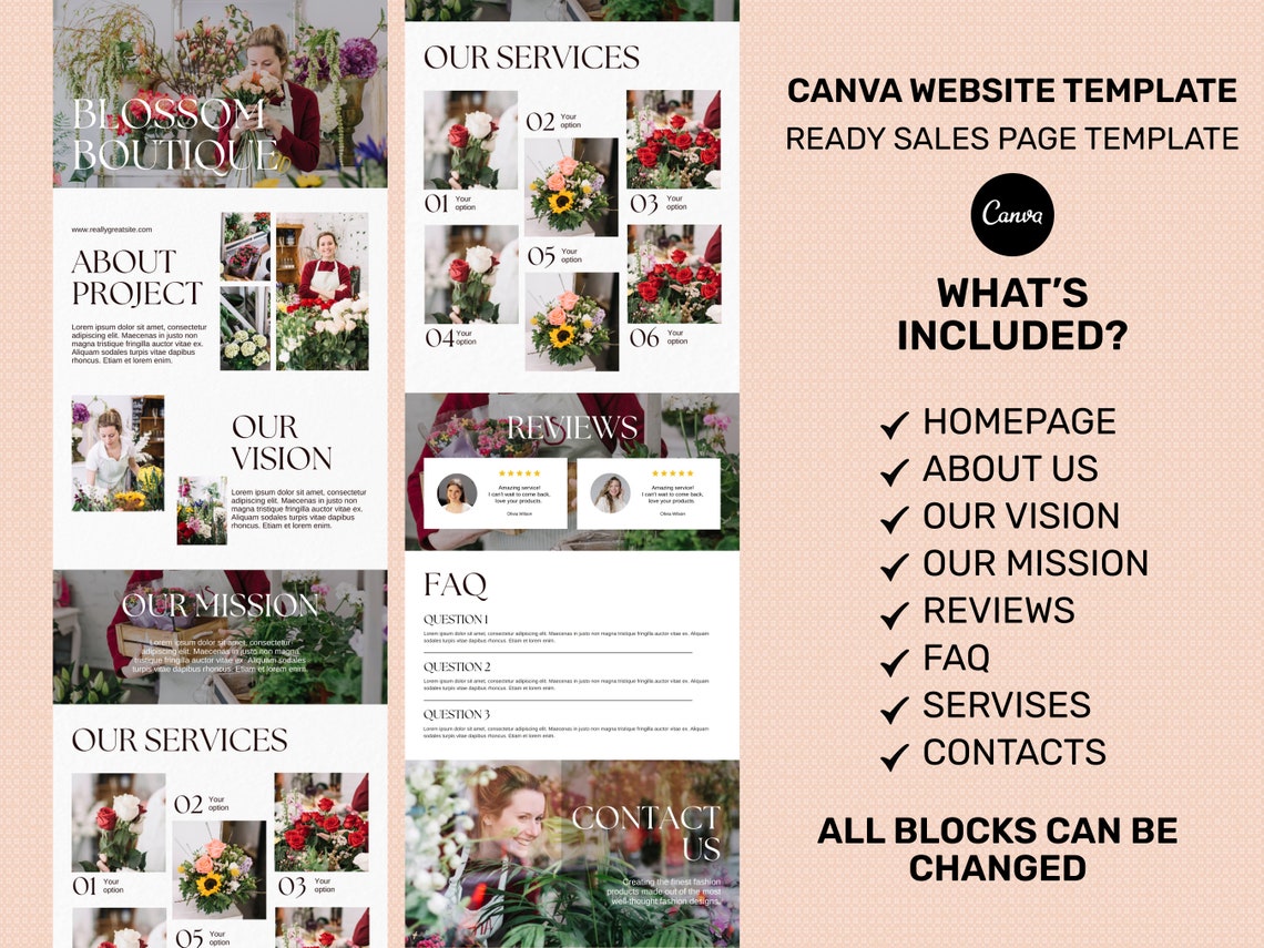 Canva Landing Page, Ready Design Website Templates, Ready-made Websites ...