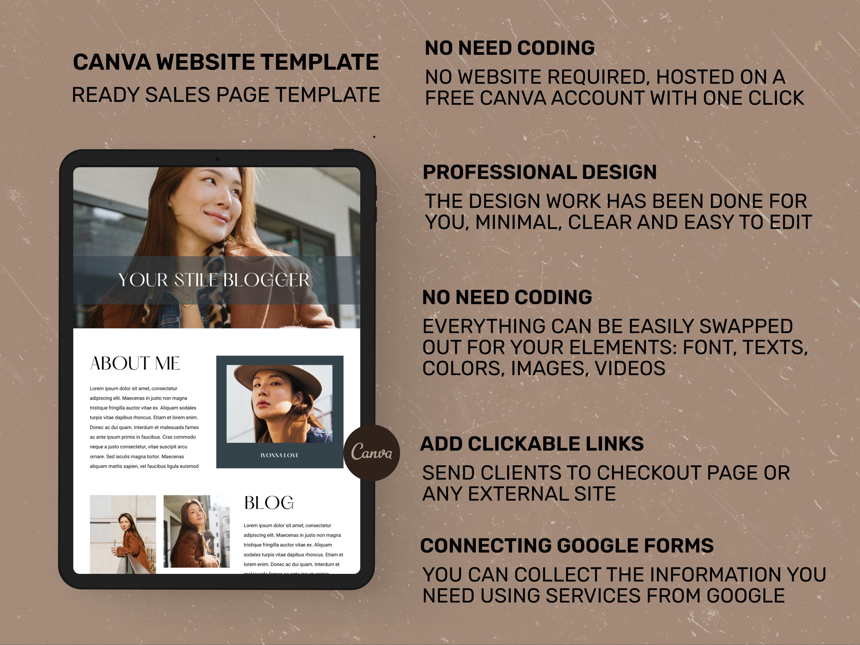 CANVA READY DESIGN Modern Website Templates Elegant Website Templates ...