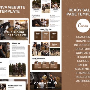 Canva Website Template, Sales Page for Teacher, School, Expert ...