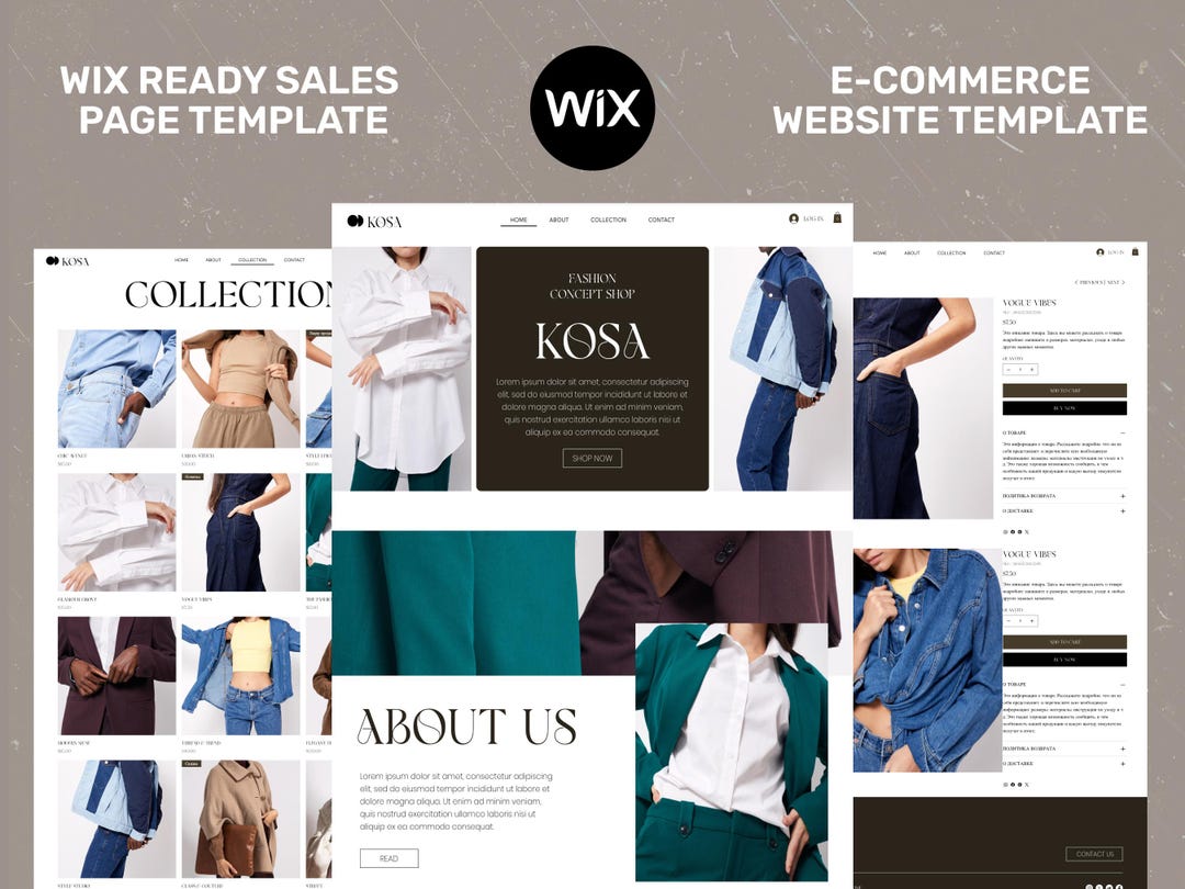 Shop Wix Website, Wix Ready Shop Template, E-commerce Website, Sales ...