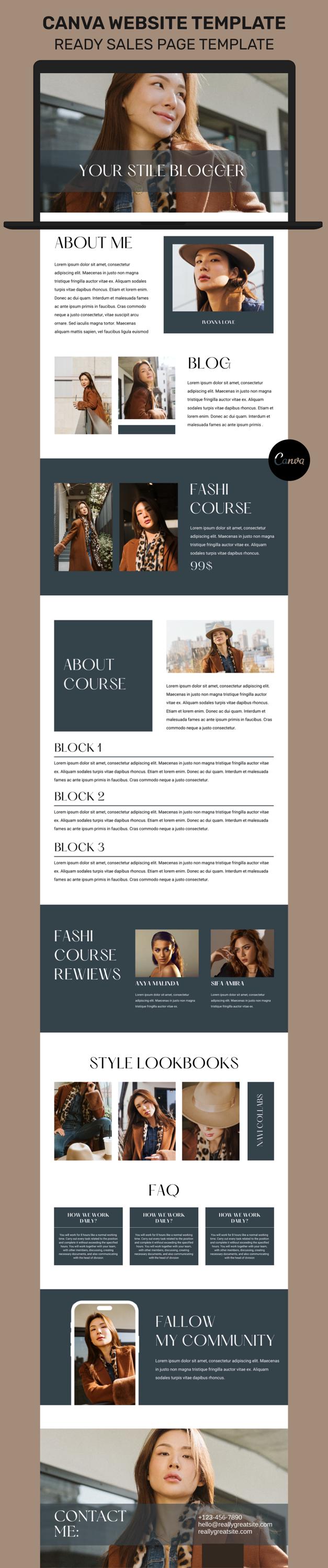 CANVA READY DESIGN Modern Website Templates Elegant Website Templates ...