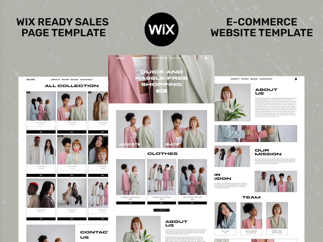E-commerce Website, Wix Website Template, Sales Page for Business ...