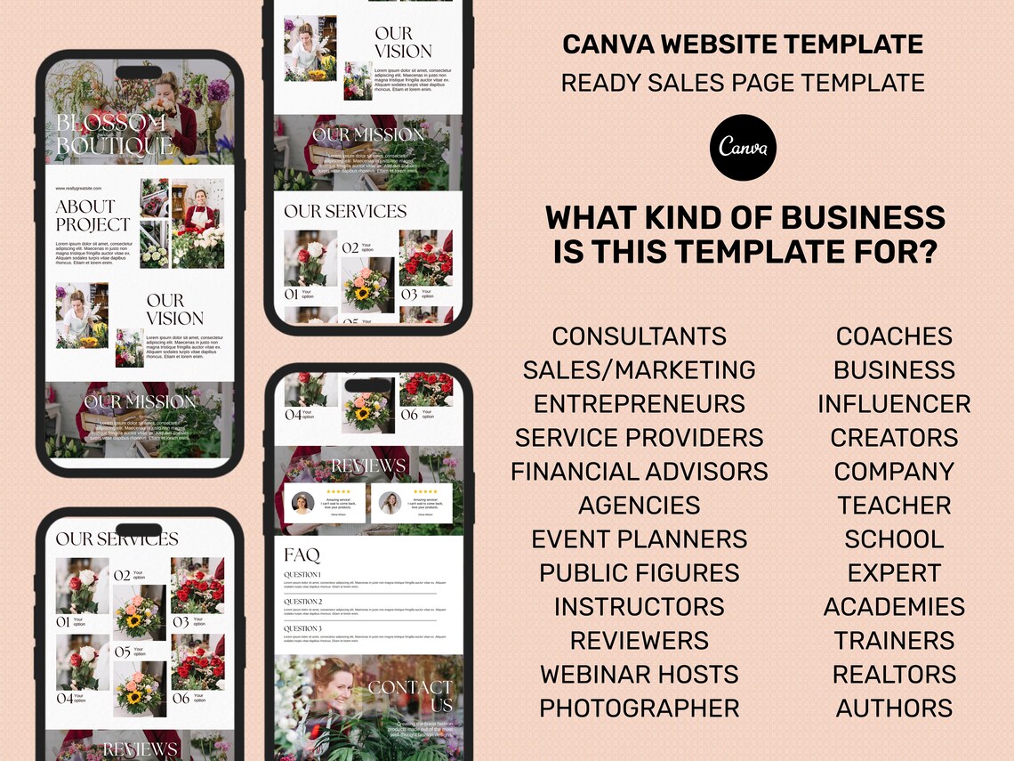 Canva Landing Page, Ready Design Website Templates, Ready-made Websites ...