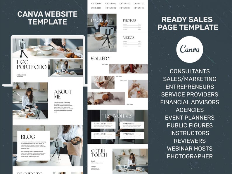Canva Ready Website Template, Canva Website, Modern Website Templates ...