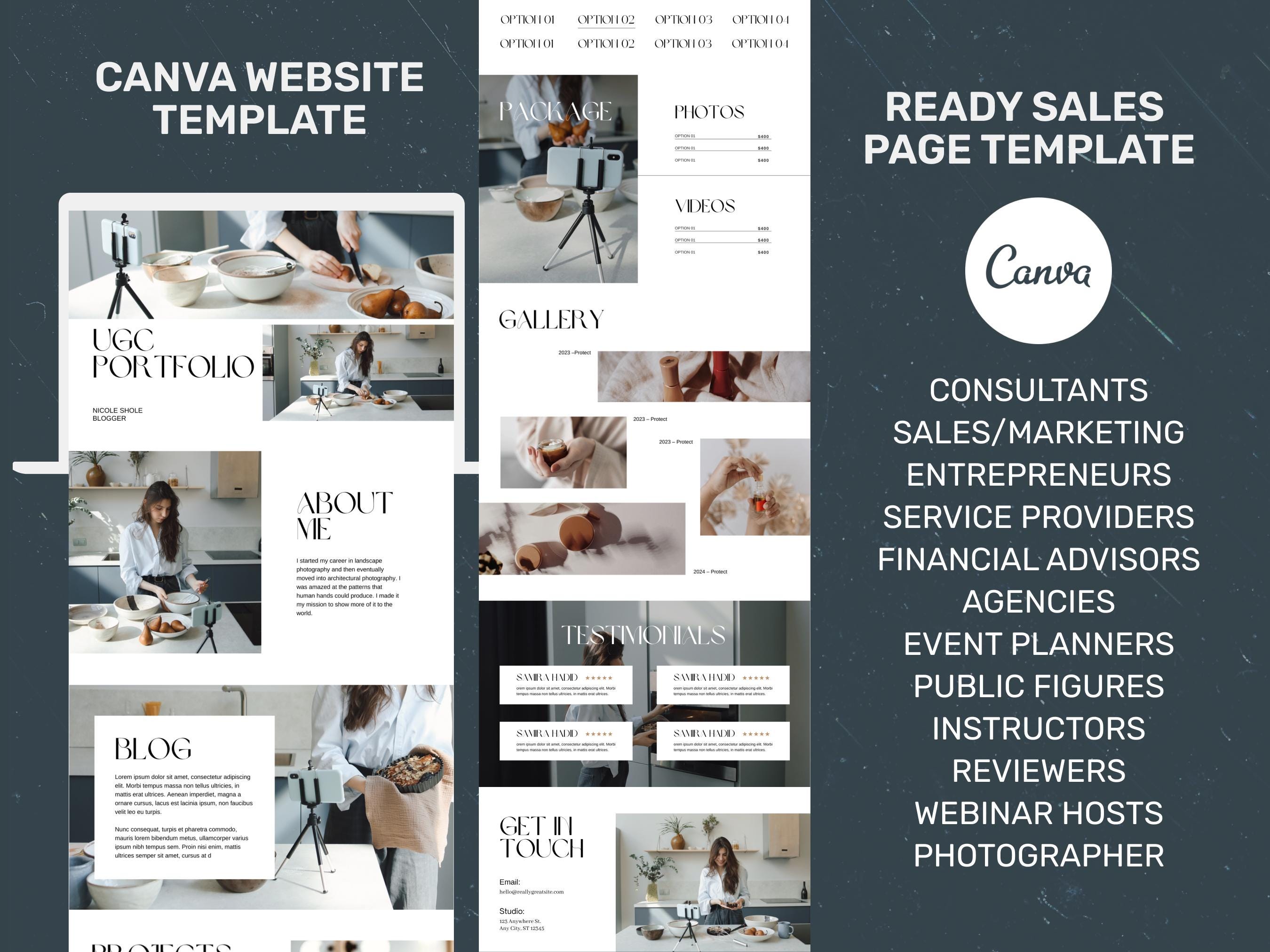 Canva Ready Website Template, Canva Website, Modern Website Templates ...