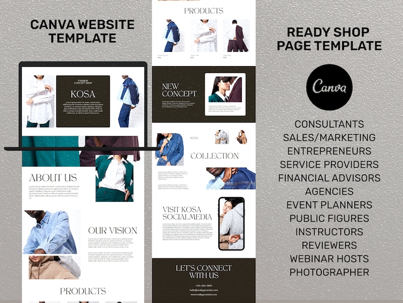 Product Based Canva Template, Canva Website Template, Canva Sales Page ...