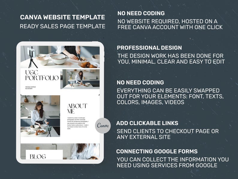Canva Ready Website Template, Canva Website, Modern Website Templates ...