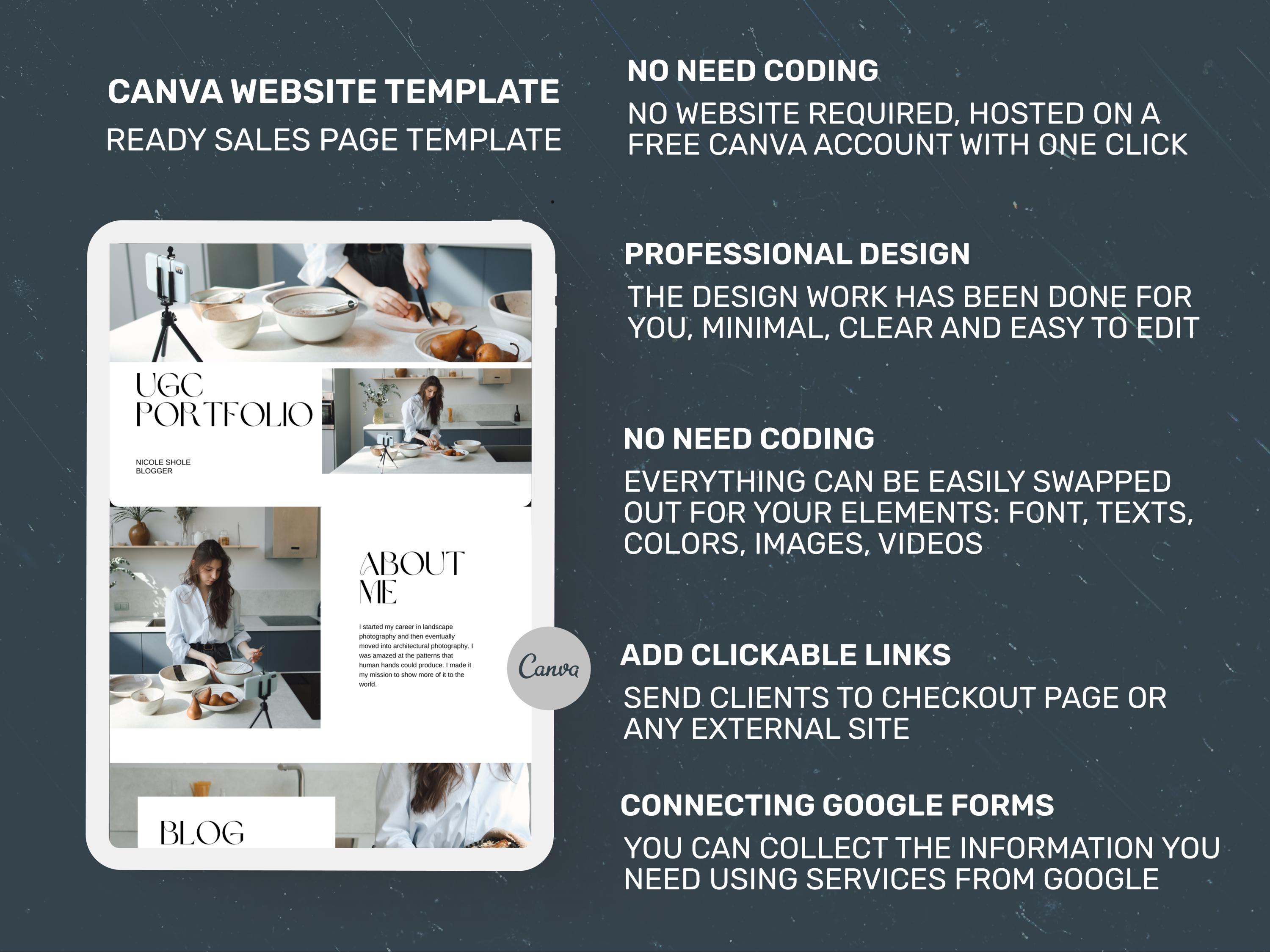 Canva Ready Website Template, Canva Website, Modern Website Templates ...
