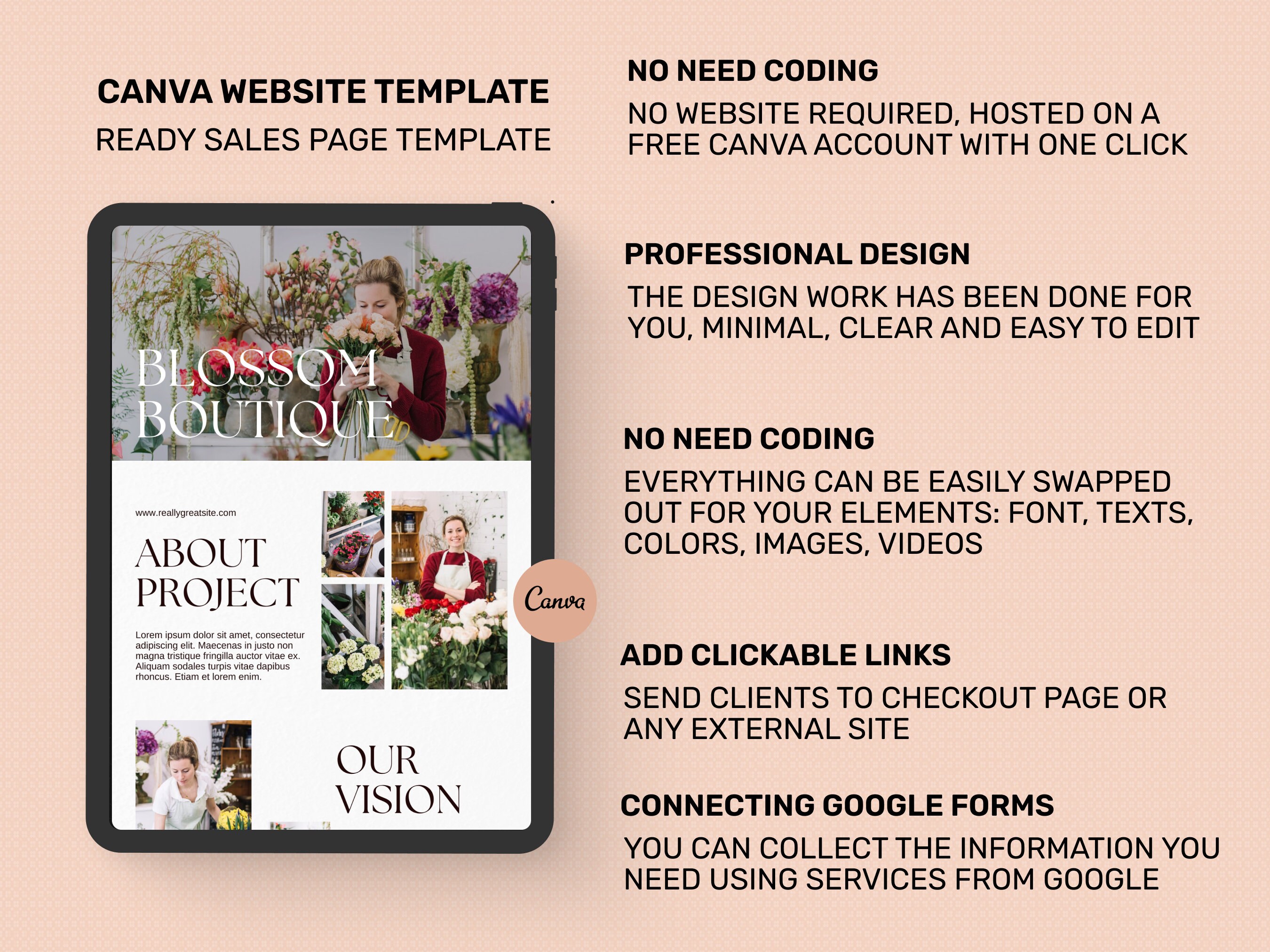 Canva Landing Page, Ready Design Website Templates, Ready-made Websites ...