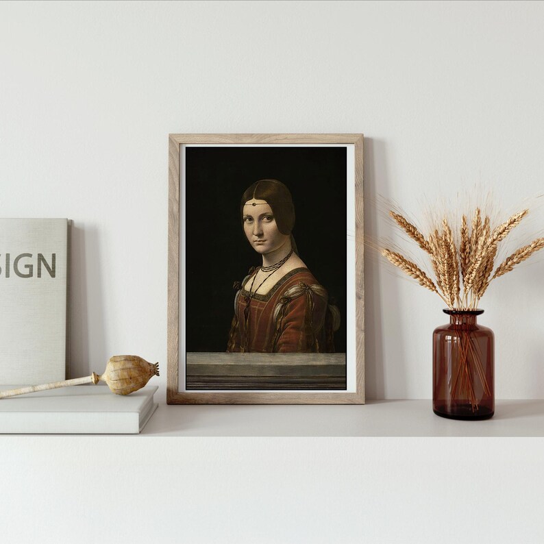La Belle Ferroniere Print: Leonardo Da Vinci Digital Art (downloadable ...