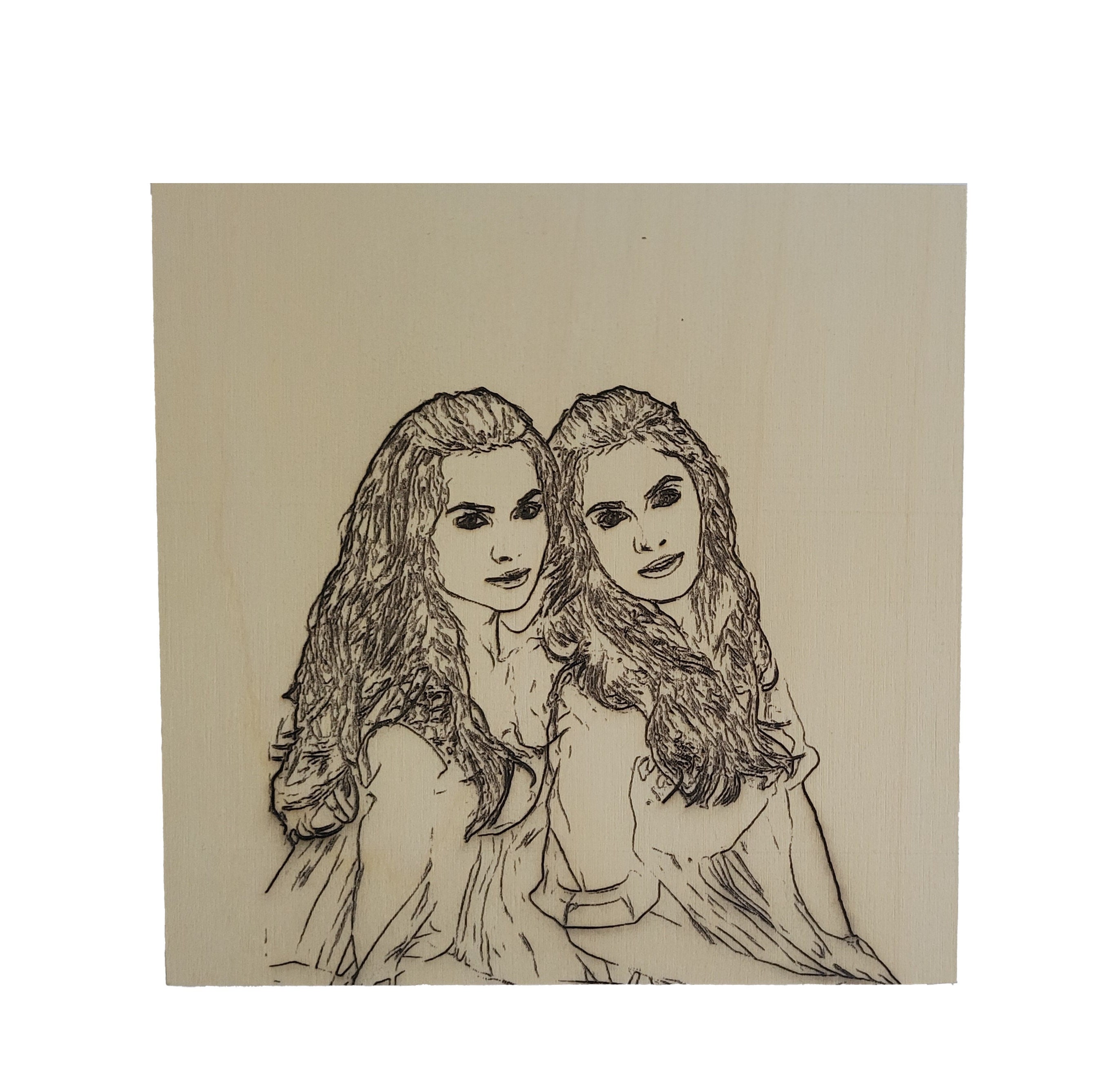 Personalized Line Drawing Custom Portraits Line Drawing Photo Outline ...