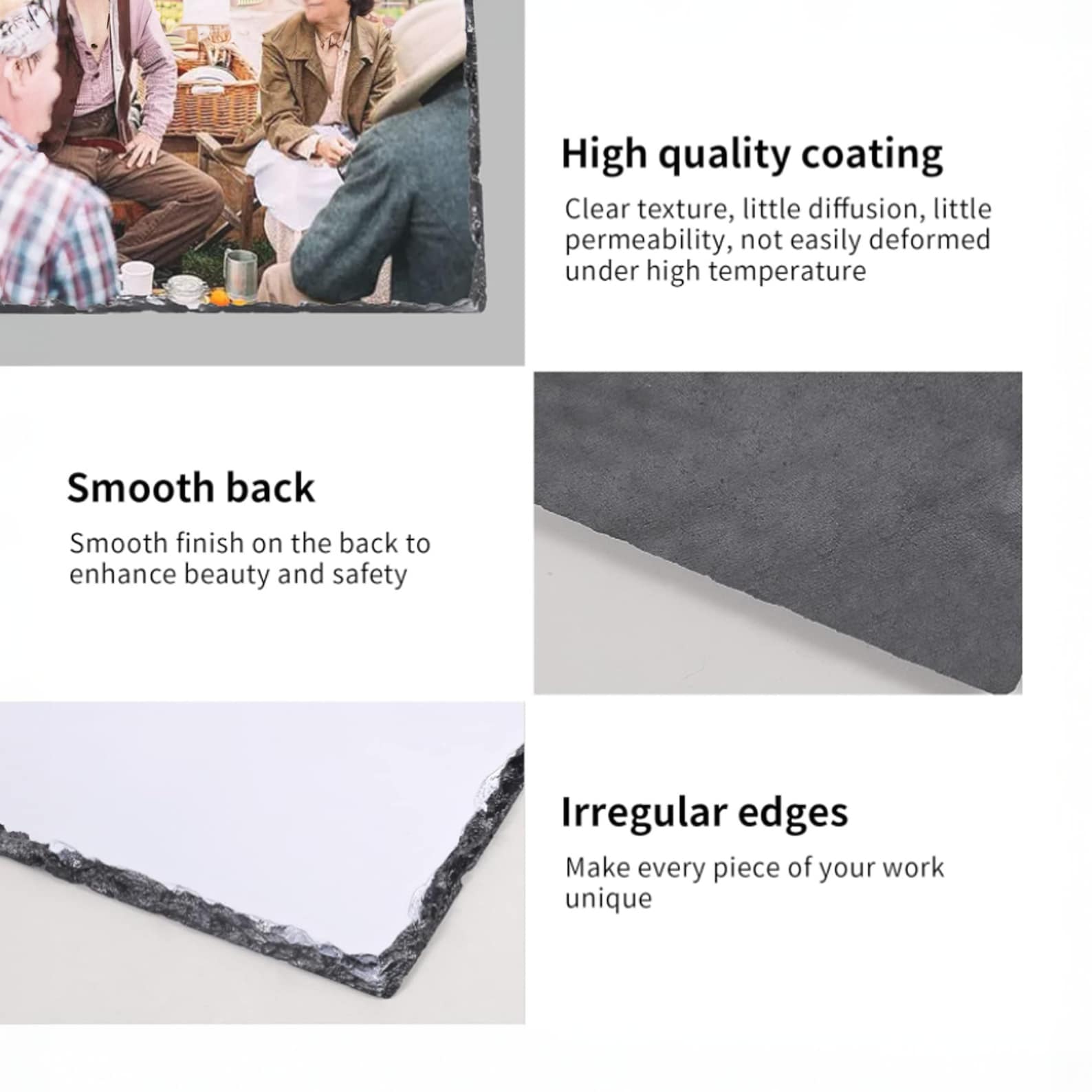 Personalized Photo Plaque Photo Slate Natural Slate Valentines Day ...