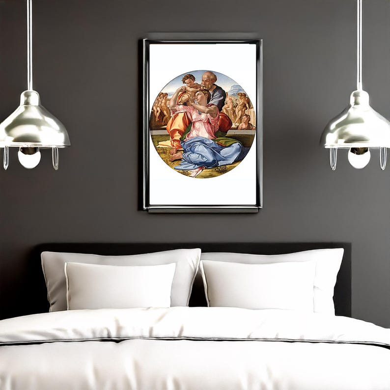 Michelangelo Doni Tondo Art Print: Renaissance Madonna and Child ...