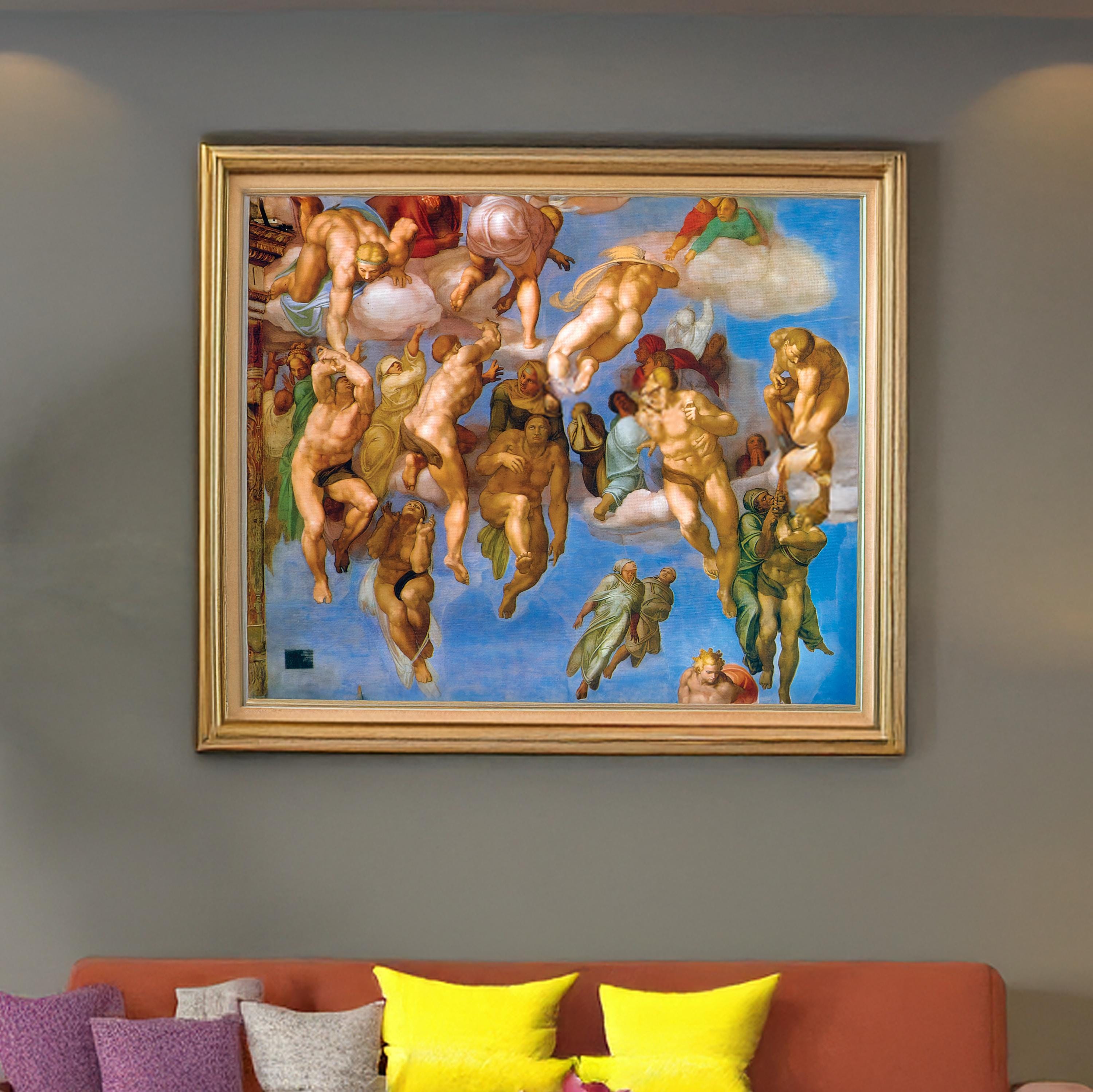 Michelangelo Last Judgment Wall Art Religious Print Chapel Scene Sacred ...