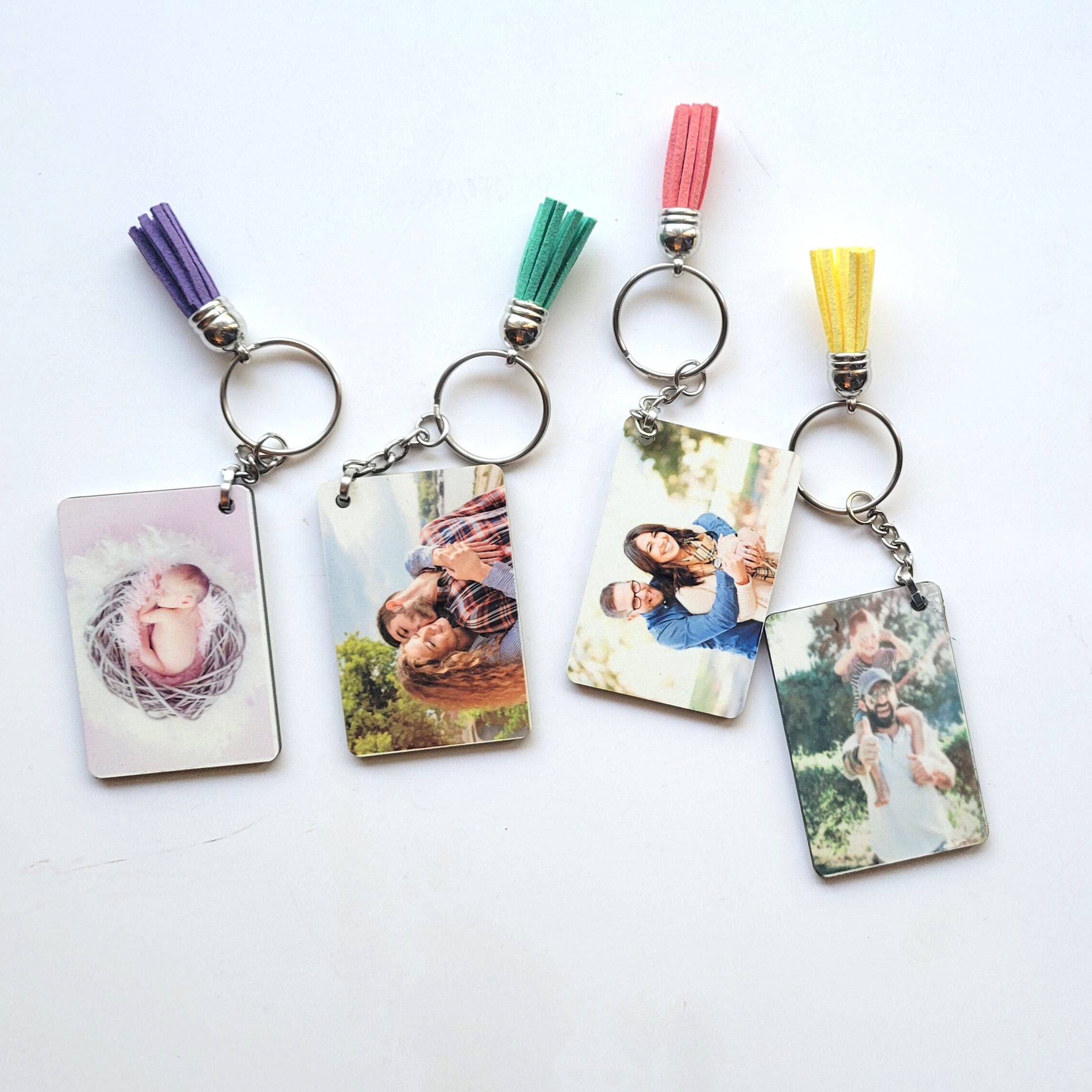 Double Sided Photo Keychain Custom Photo Key Chain Boyfriend Gifts ...
