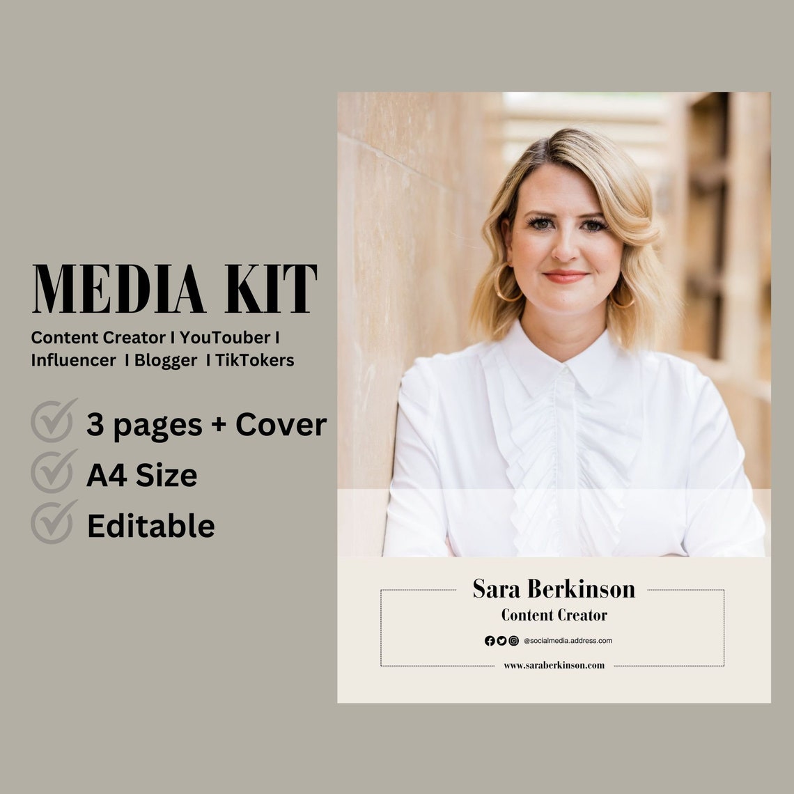 Media Kit Canva Template/instagram Media Kit/content Creator Rate Card ...