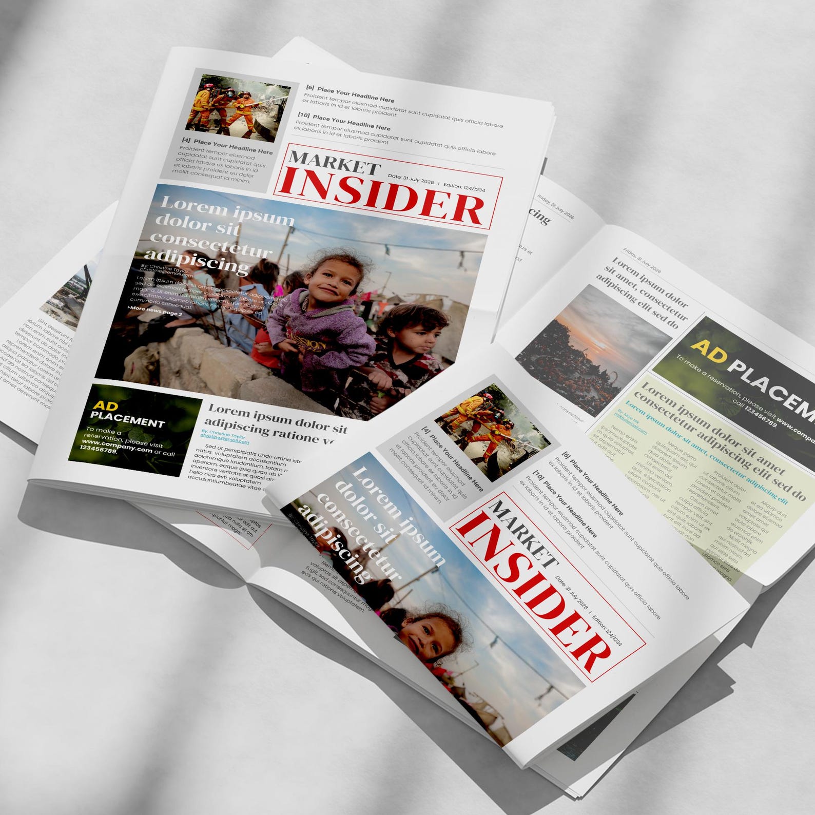 Canva Tabloid Newspaper Template – 6-page Editorial Layout (11x17in) - Etsy