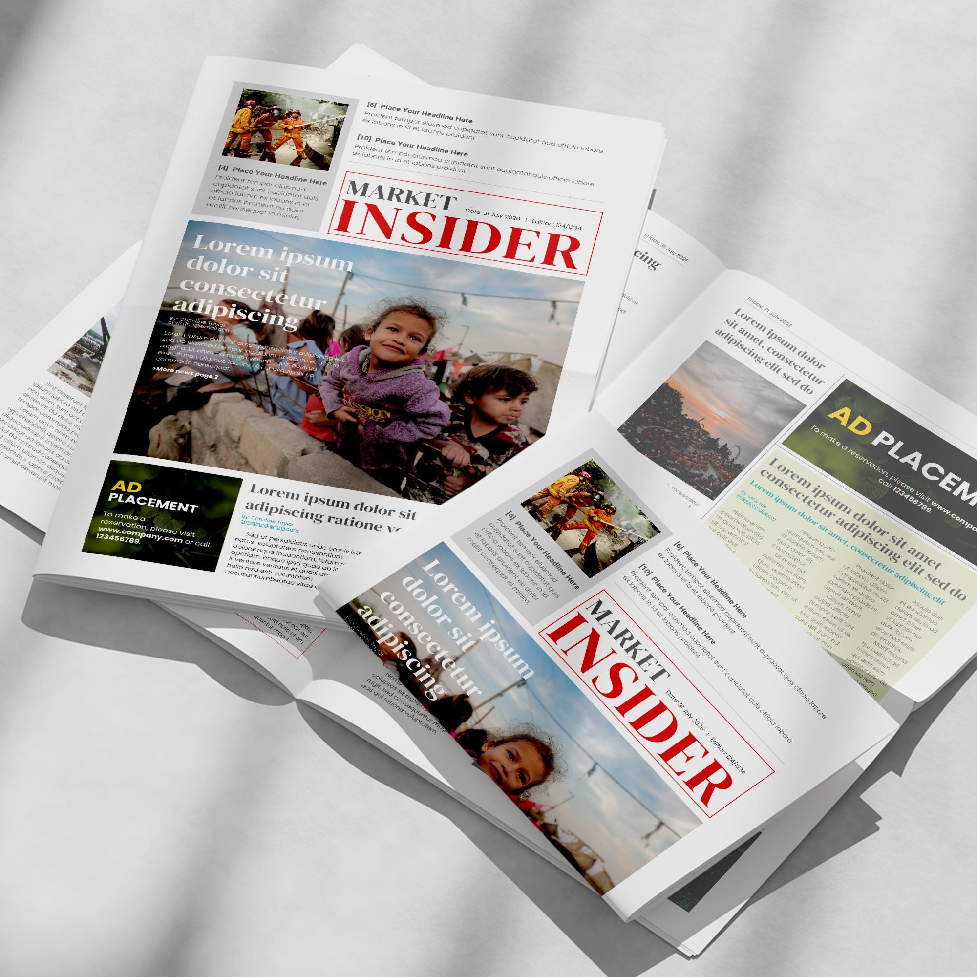 Canva Tabloid Newspaper Template – 6-page Editorial Layout (11x17in) - Etsy