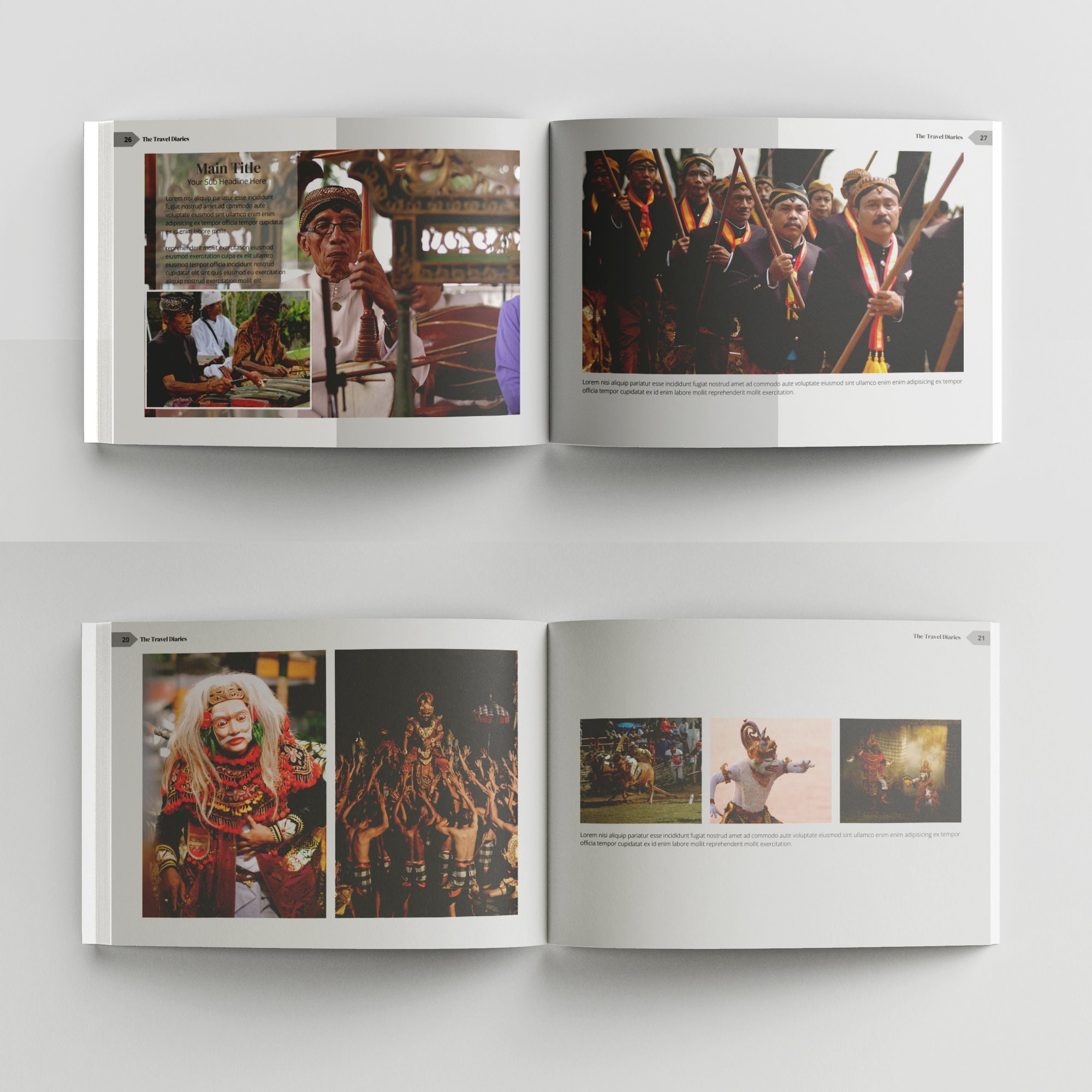 A4 Landscape Photobook Canva Template – 30 Page Editorial Layout ...