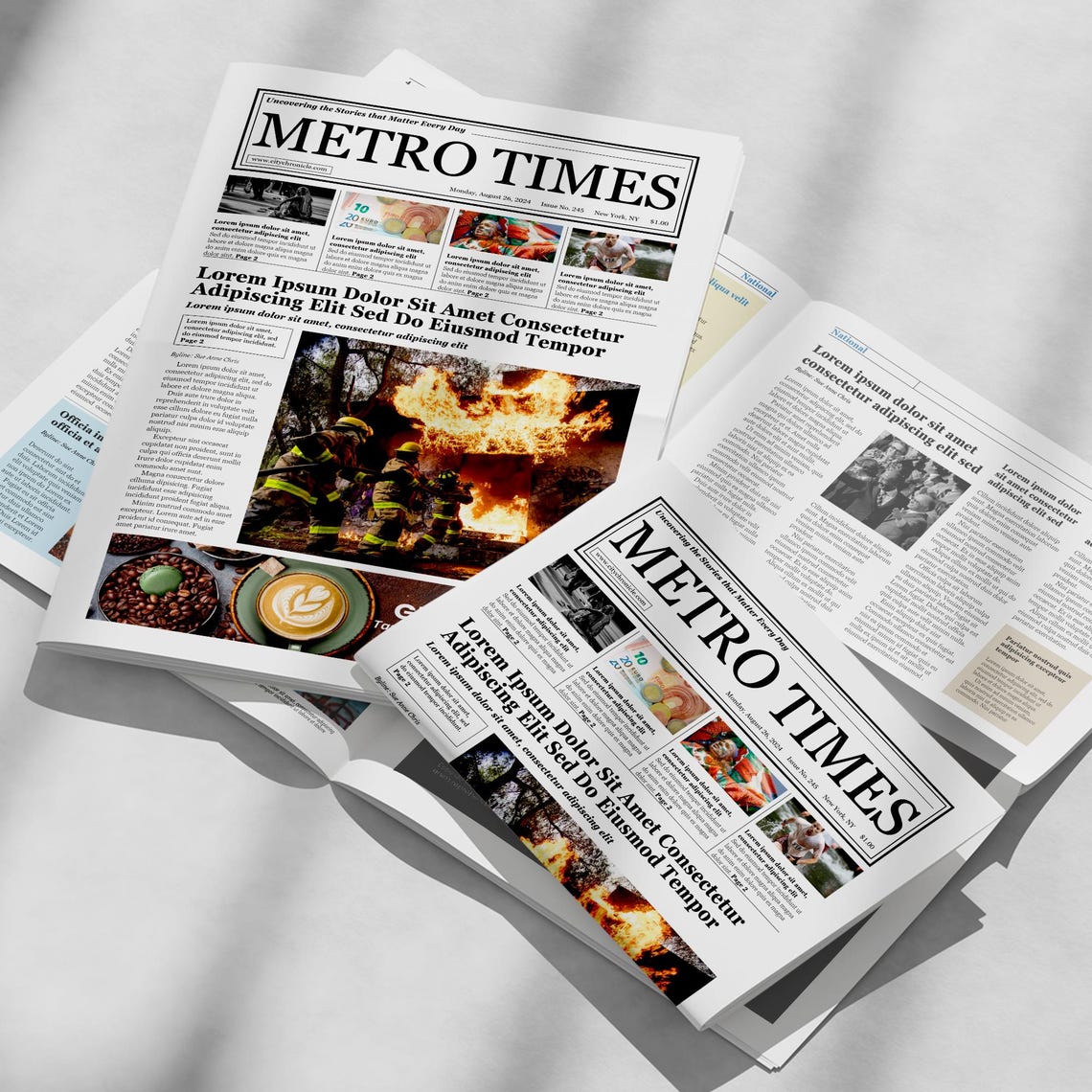 Classic Tabloid Newspaper Template, Editable 6-page Canva Layout - Etsy