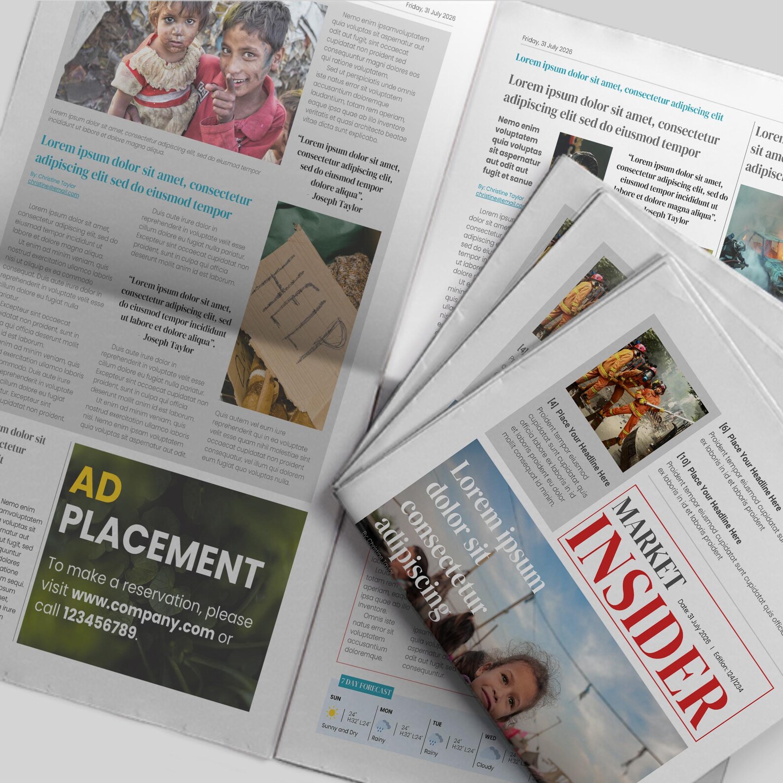 Canva Tabloid Newspaper Template – 6-page Editorial Layout (11x17in) - Etsy