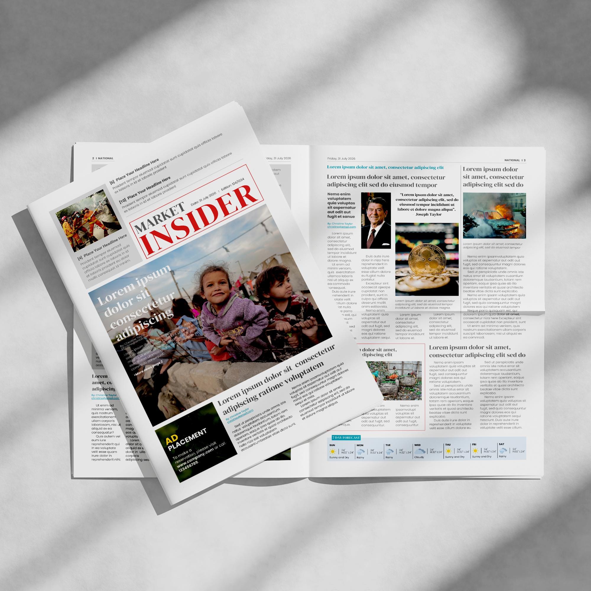 Canva Tabloid Newspaper Template – 6-page Editorial Layout (11x17in) - Etsy