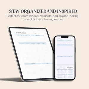 Minimalist 2025 Planner | Printable Digital PDF | Monthly and Daily ...