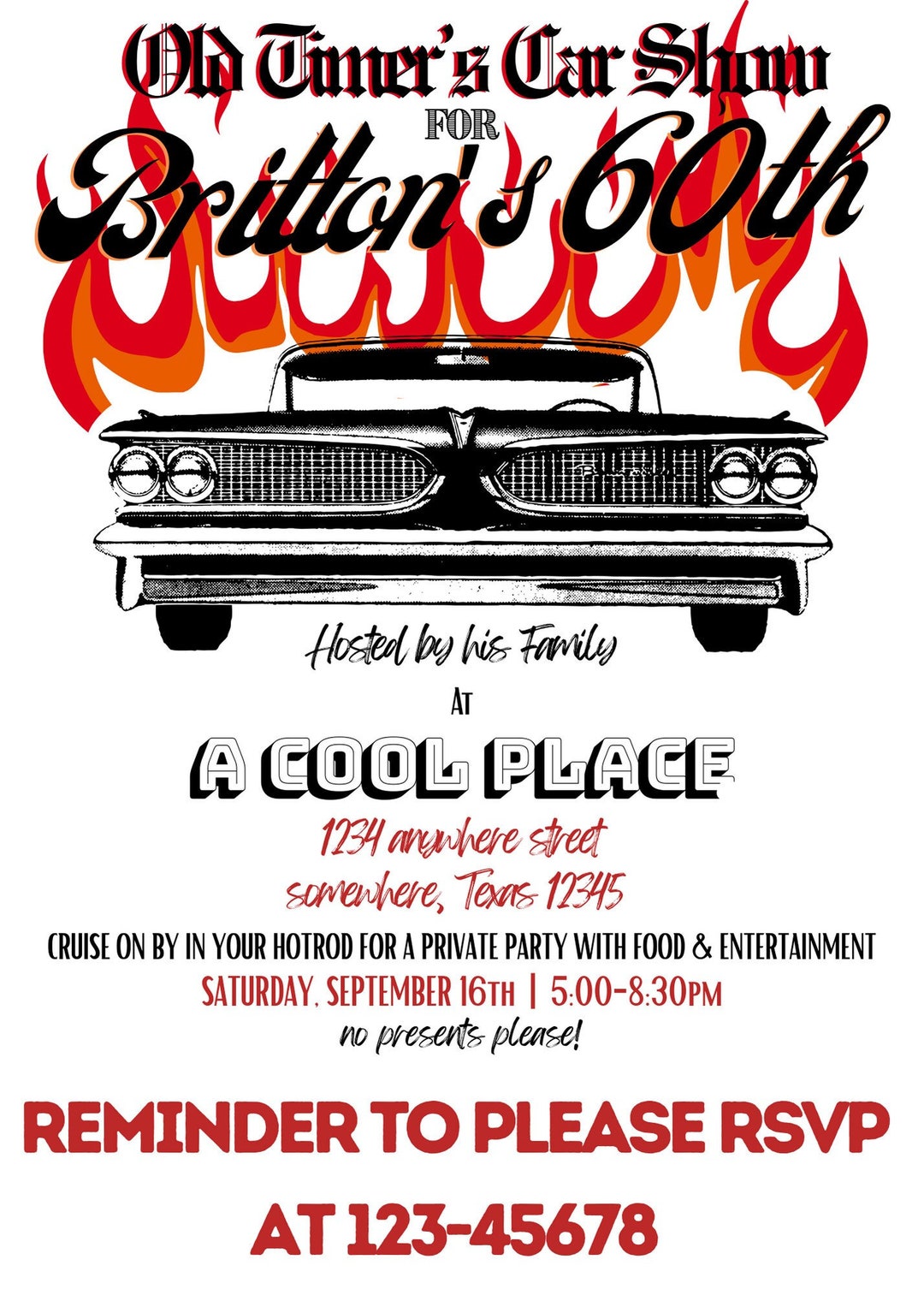 Car Show Party Invitation - Etsy