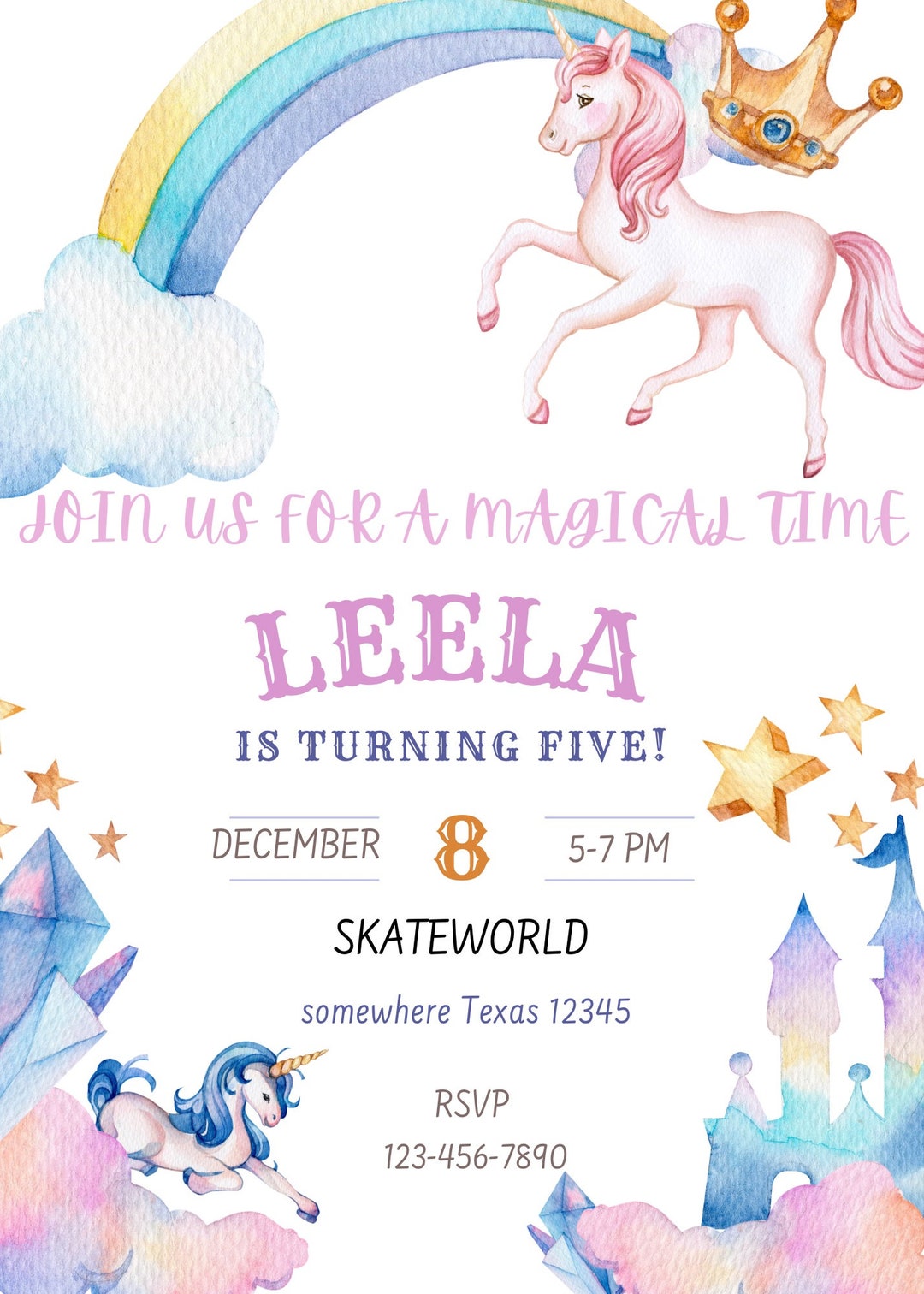 Magical Birthday Invitation - Etsy