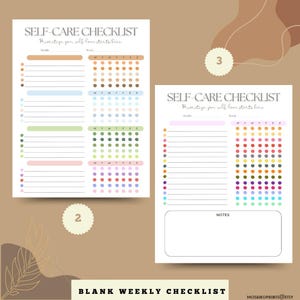 Self-care Checklist, Self-care Planner, Self-care Tracker, Self-care ...