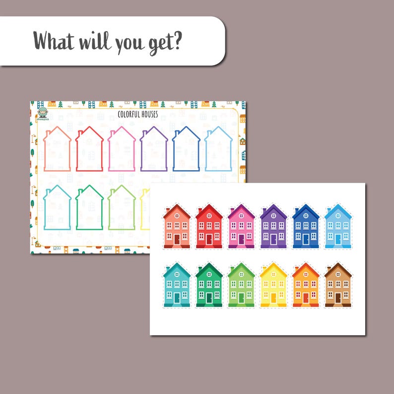 Color Matching Activity Sheet, Learning Colors, Montessori Method ...