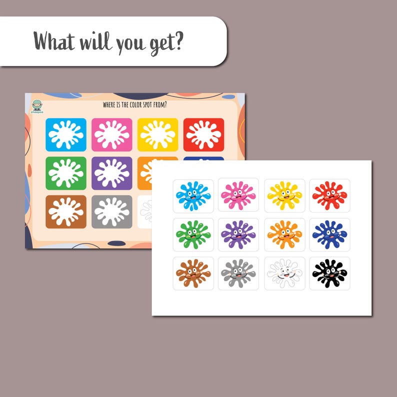 Color Sorting Activity Sheet for Toddles, Interactive Montessori ...