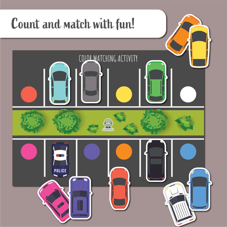 Cars Color Matching Game – Montessori Printable for Toddlers ...
