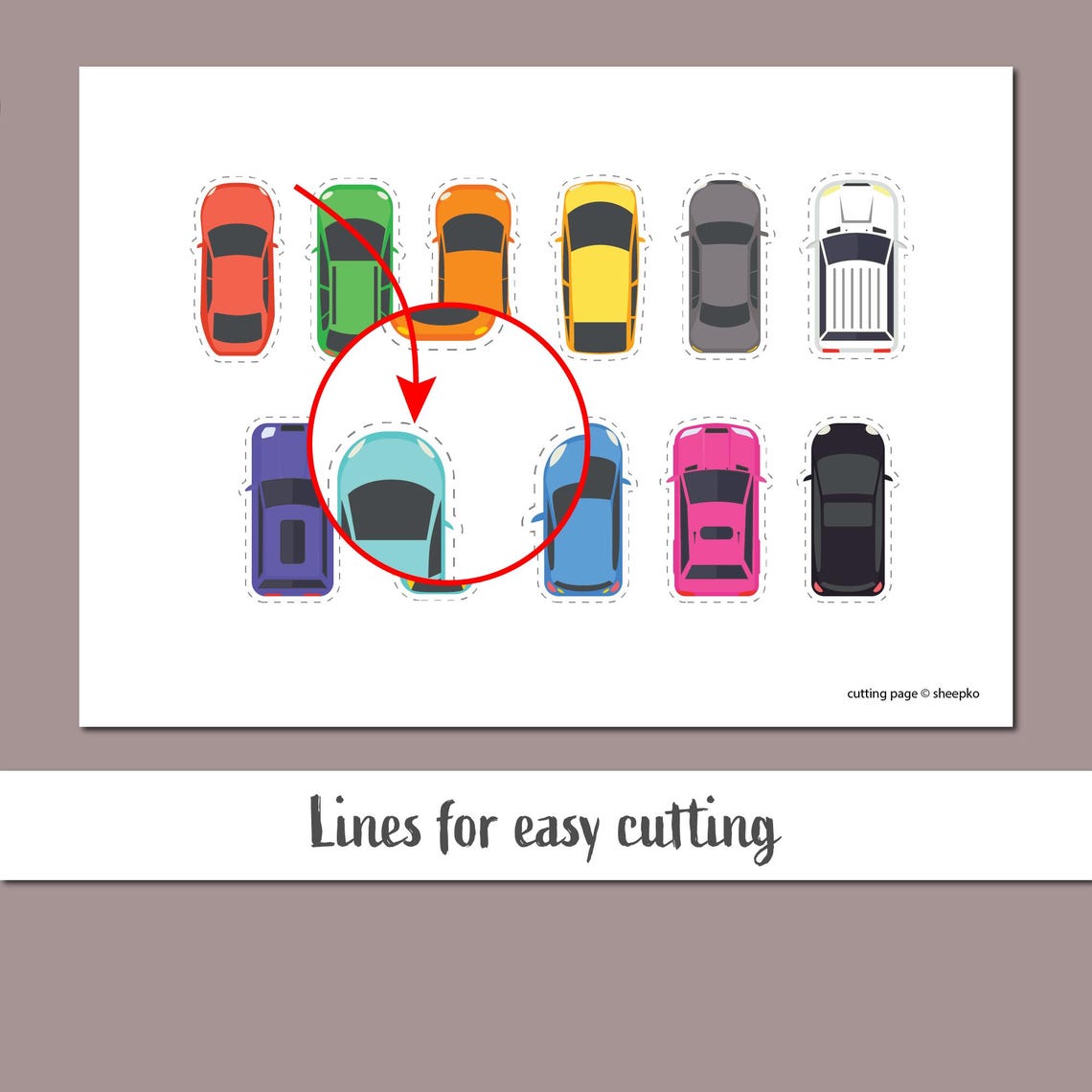 Cars Color Matching Game – Montessori Printable for Toddlers ...