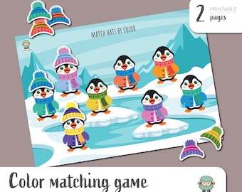 Shape Matching Game, Winter Busy Book, Toddler Activity Sheet - Etsy