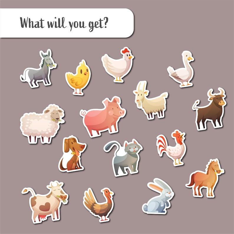 Farm Animals Shadow Matching Activity - Printable Homeschool Montessori ...