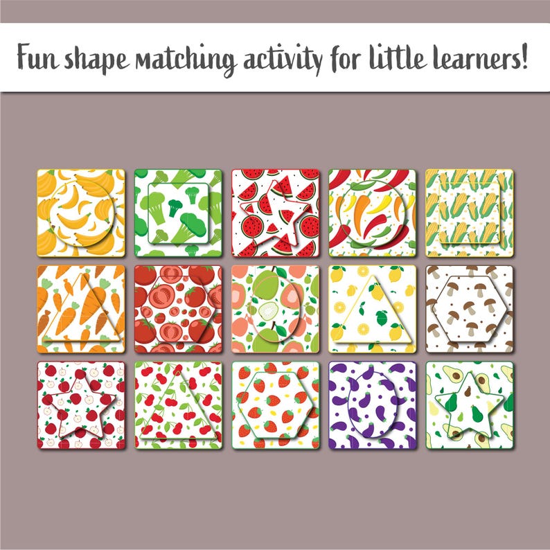 Shapes Matching Activity for Preschoolers - Montessori Inspired ...