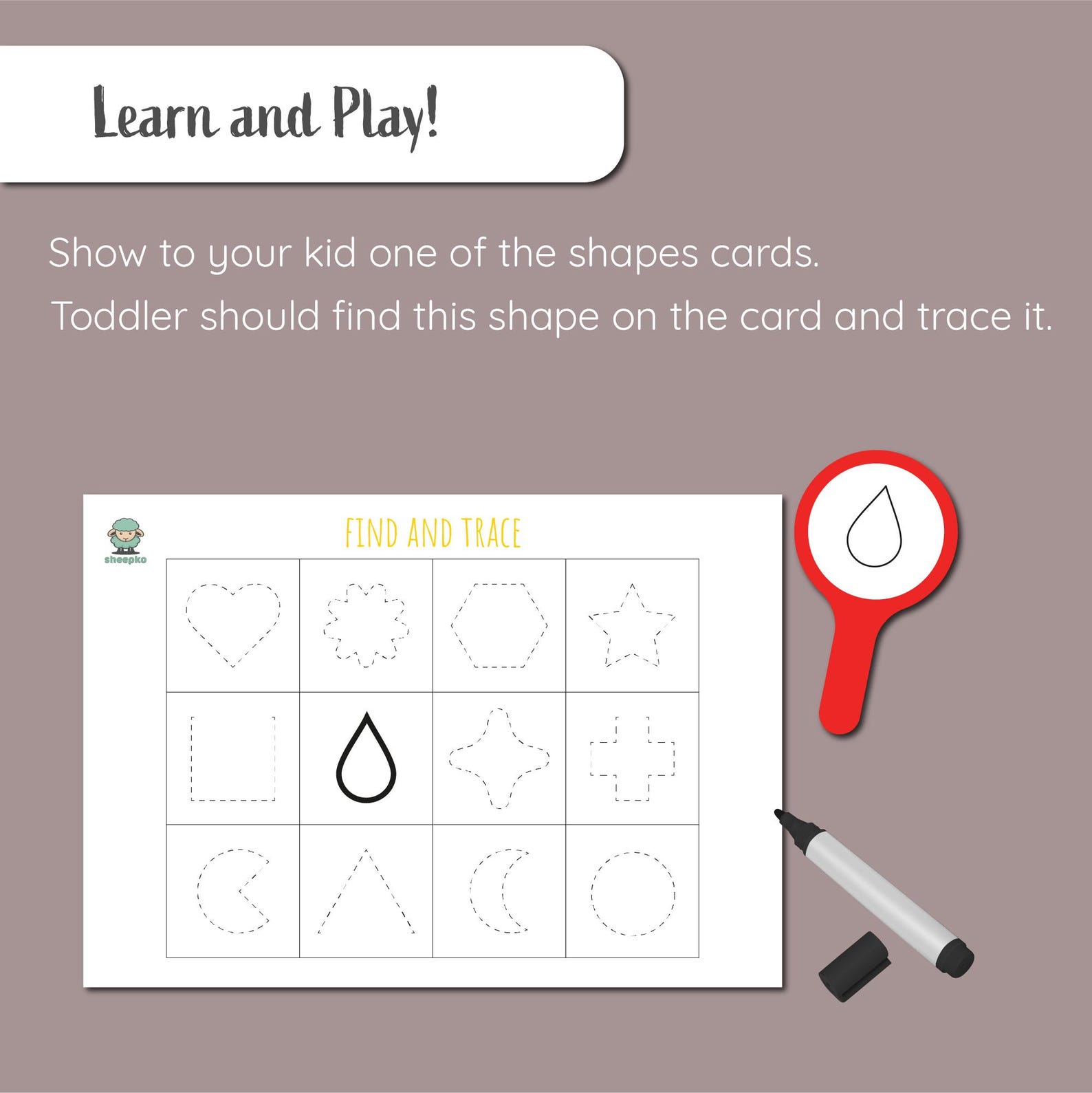 Tracing Shapes Activity for Toddler Learning - Homeschool and Preschool ...