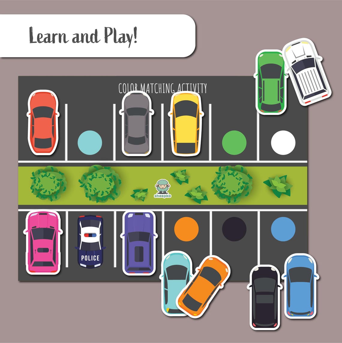 Cars Color Matching Game – Montessori Printable for Toddlers ...