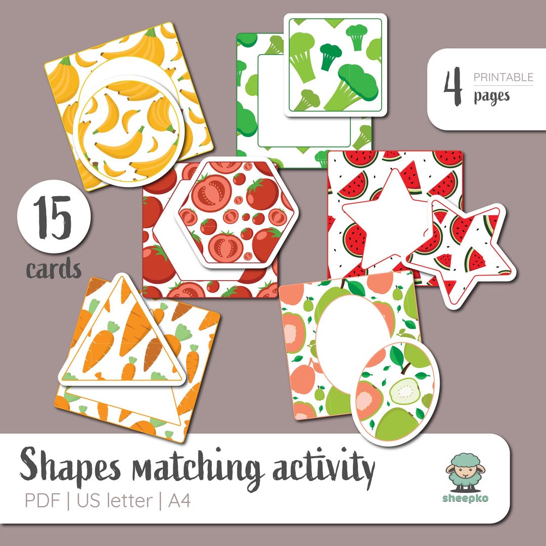 Shapes Matching Activity for Preschoolers - Montessori Inspired ...